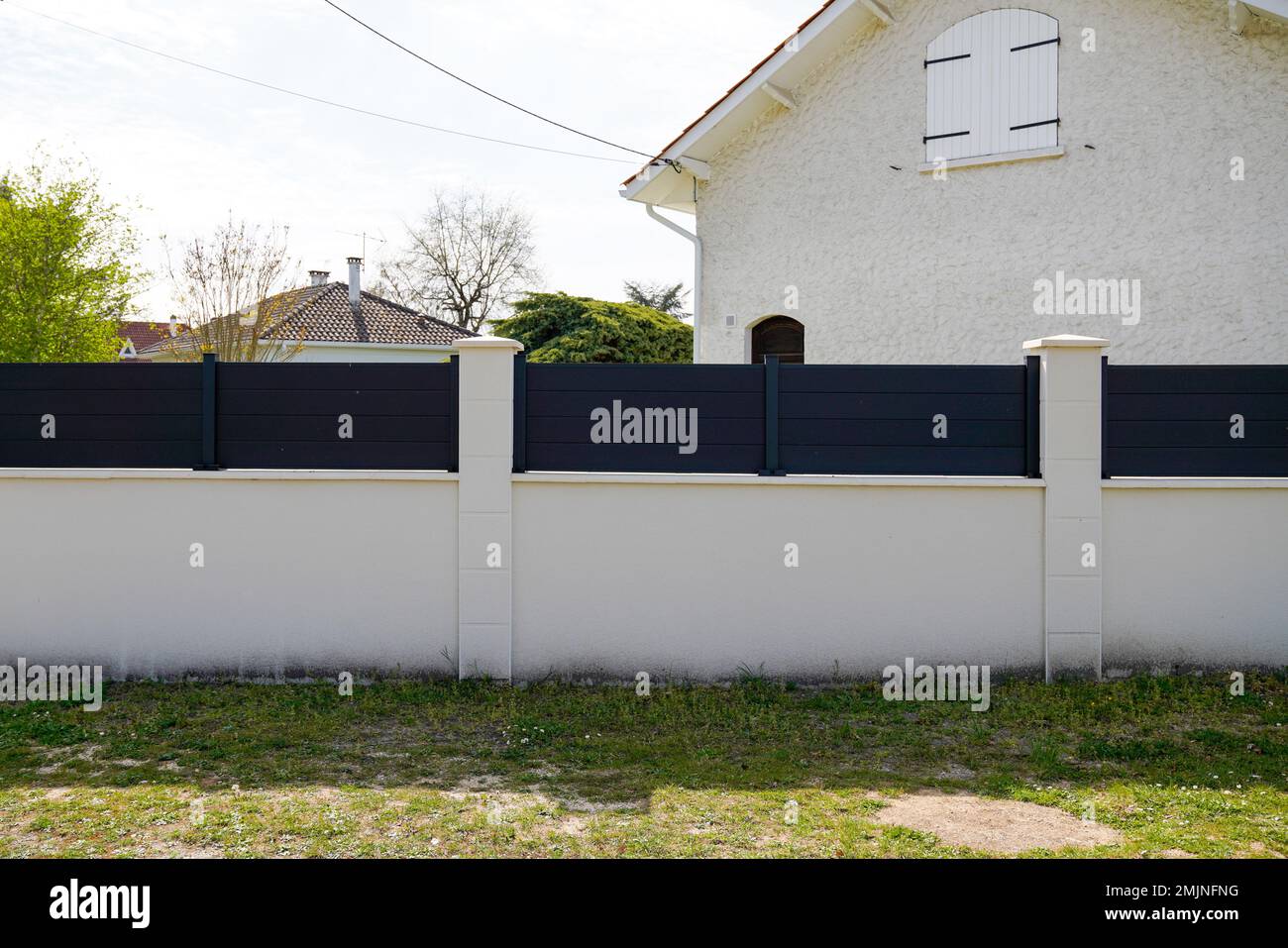 wall street aluminium modern barrier around the house protect view home ...