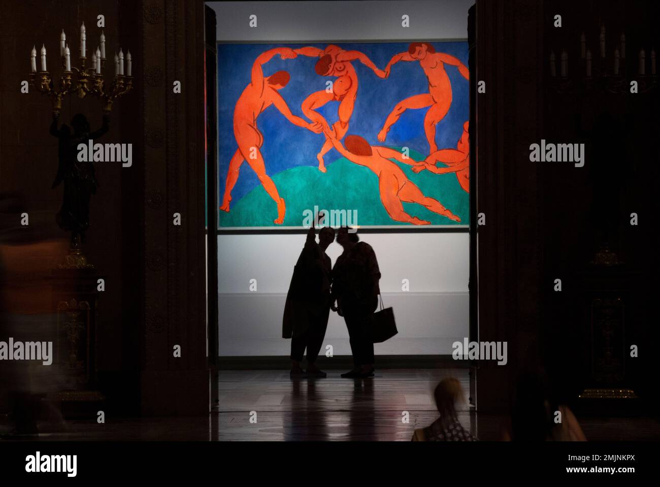 Visitors look at the Dance by Henri Matisse the collections of Sergei ...