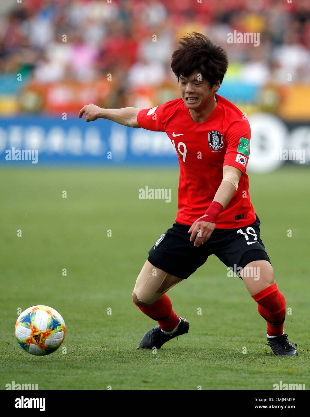 South Korea's Choi Jun controls the ball during the final match between ...