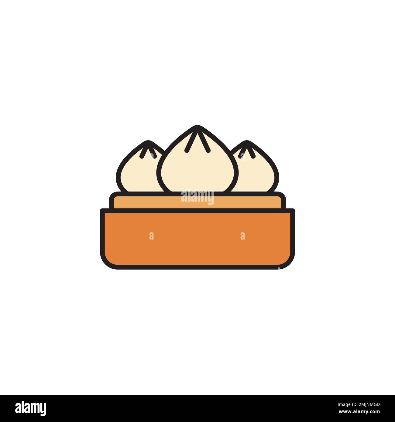 Chinese Dim Sum vector icon. filled color sign for mobile concept and ...