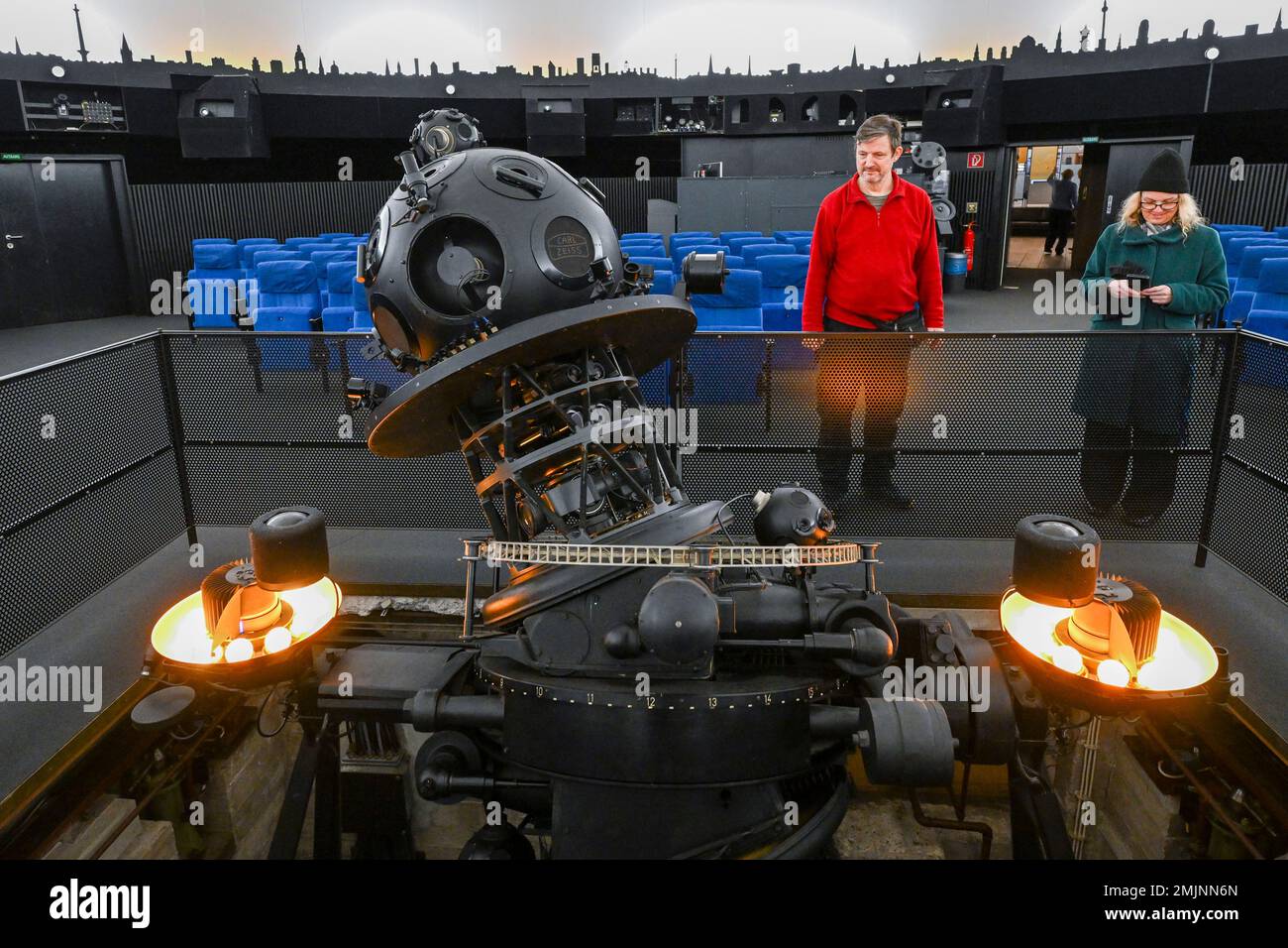 Berlin, Germany. 27th Jan, 2023. The projector in the large hall of the ...