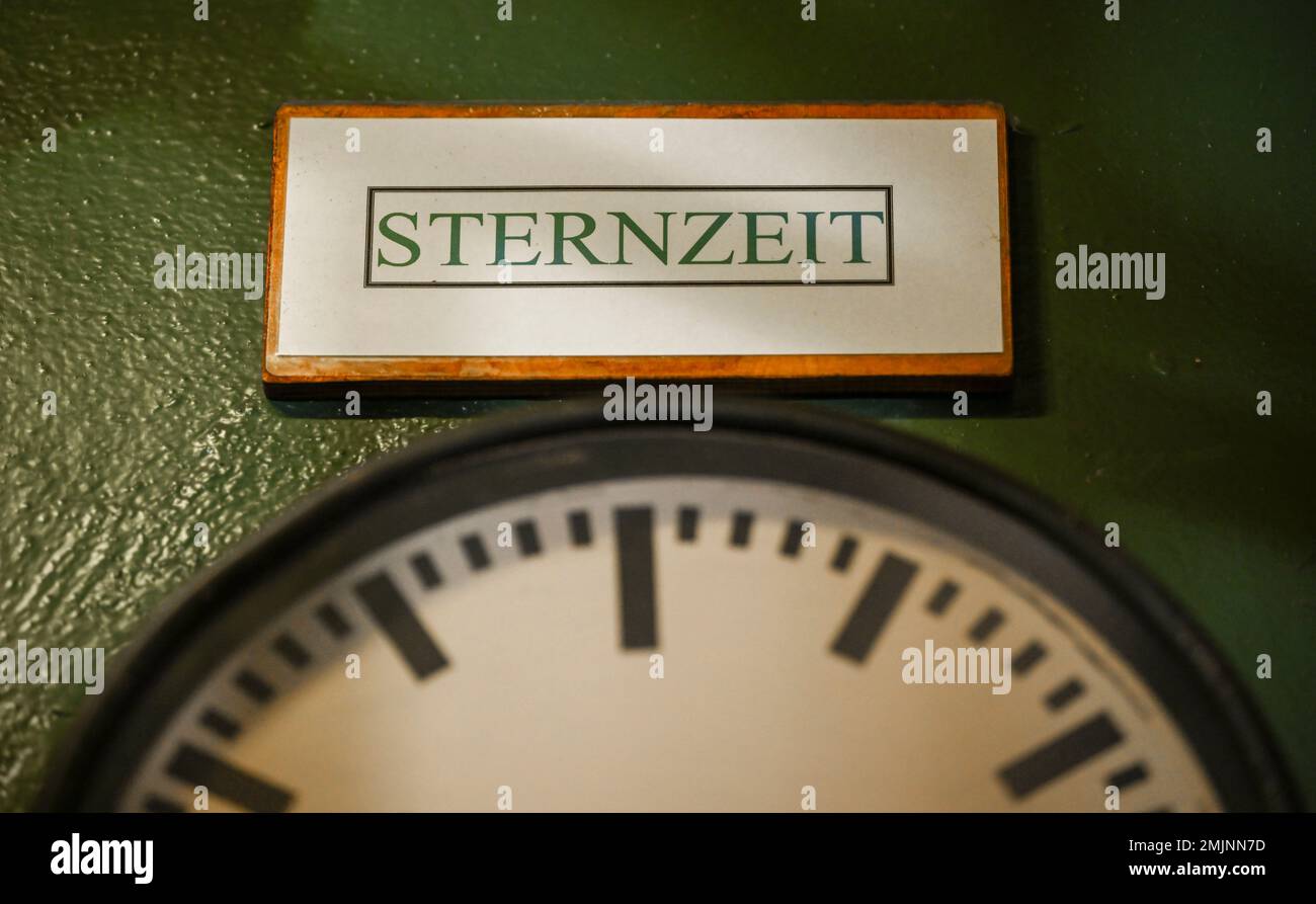 Berlin, Germany. 27th Jan, 2023. "Sidereal Time" is written above a ...