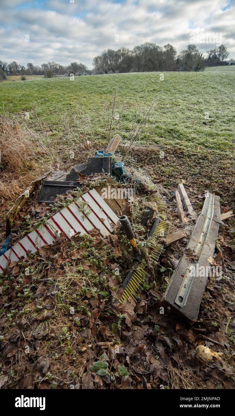 Environmental pollution; flytipped rubbish in an otherwise beautiful ...