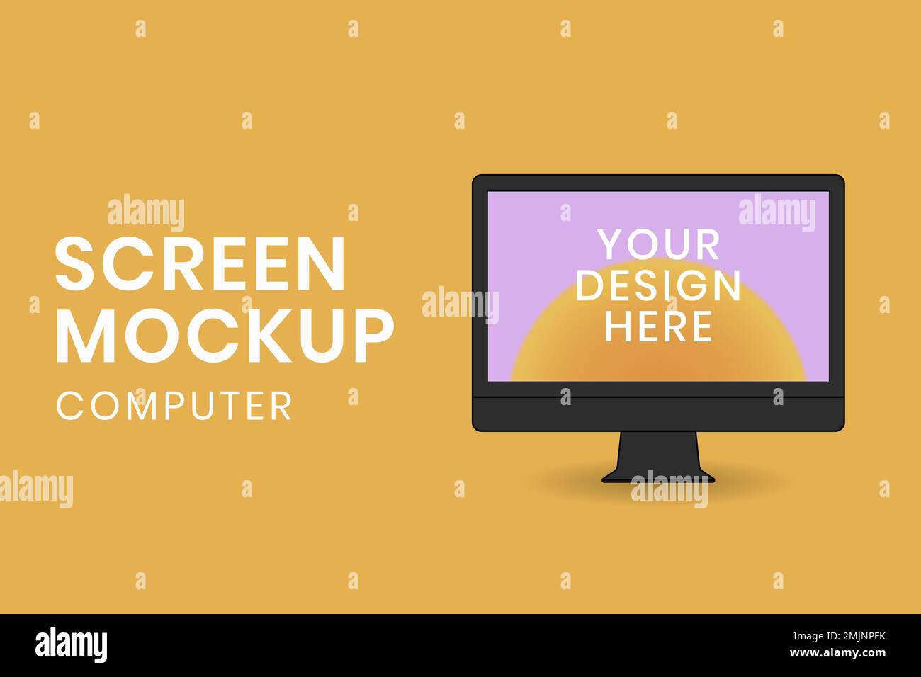 Computer screen mockup, digital device vector illustration Stock Vector ...