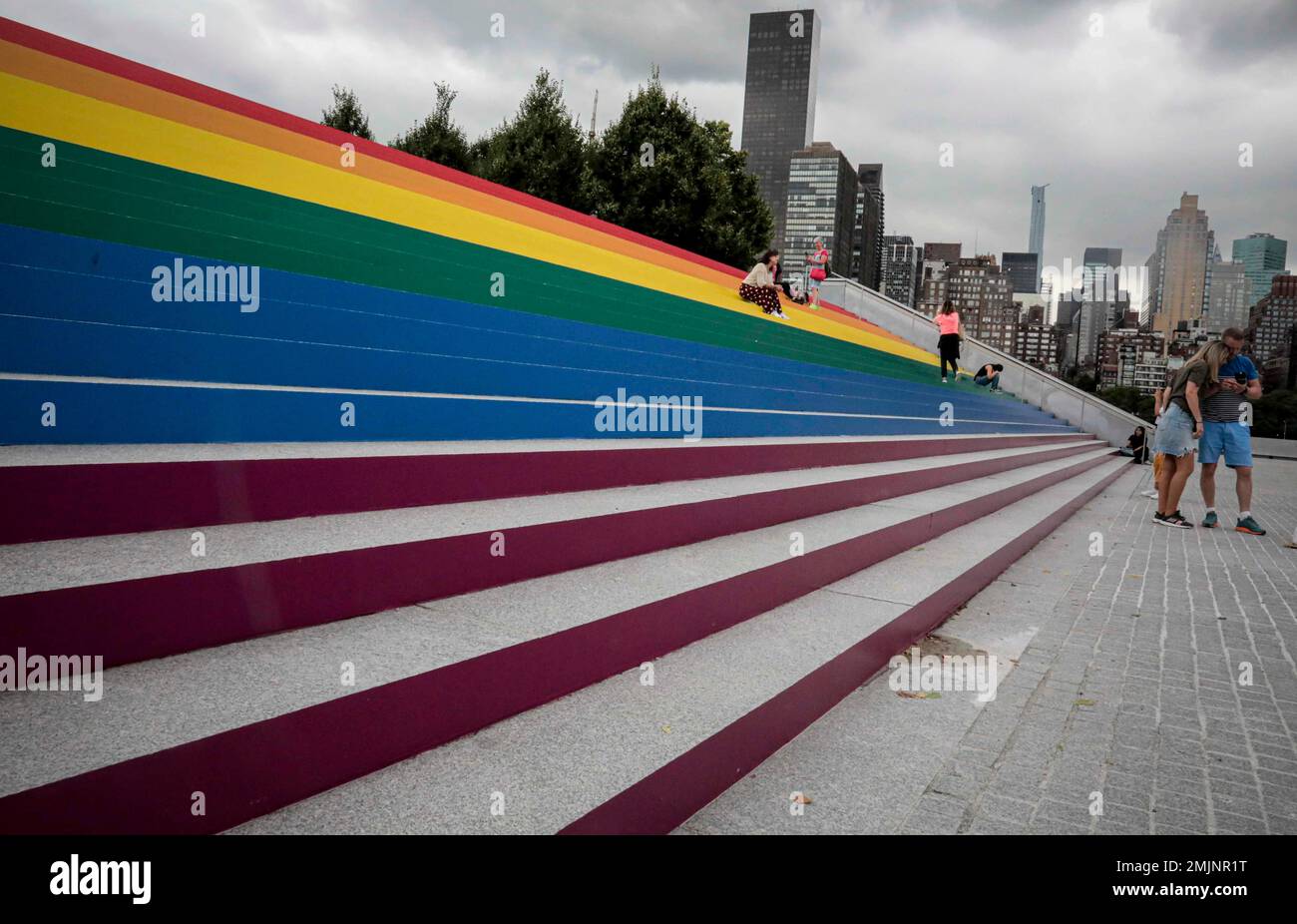 A monumental stair at the FDR Four Freedoms State Park is transformed ...