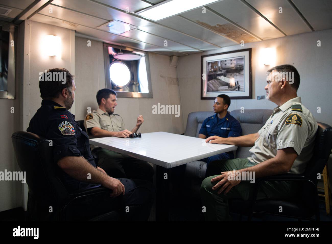 Commissioned officers from the U.S. Coast Guard, Royal Norwegian Navy ...