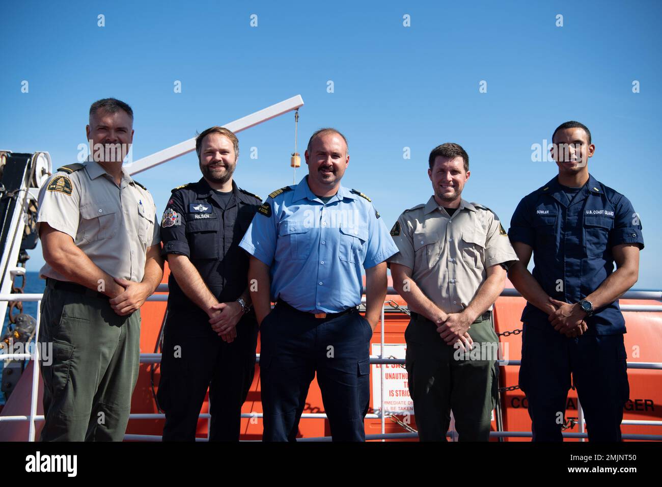 Commissioned officers from the U.S. Coast Guard, Royal Norwegian Navy ...