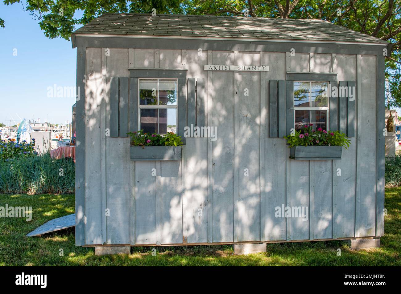 Artist Shanty during summer in Hyannis, MA. Cape Cod is a popular ...