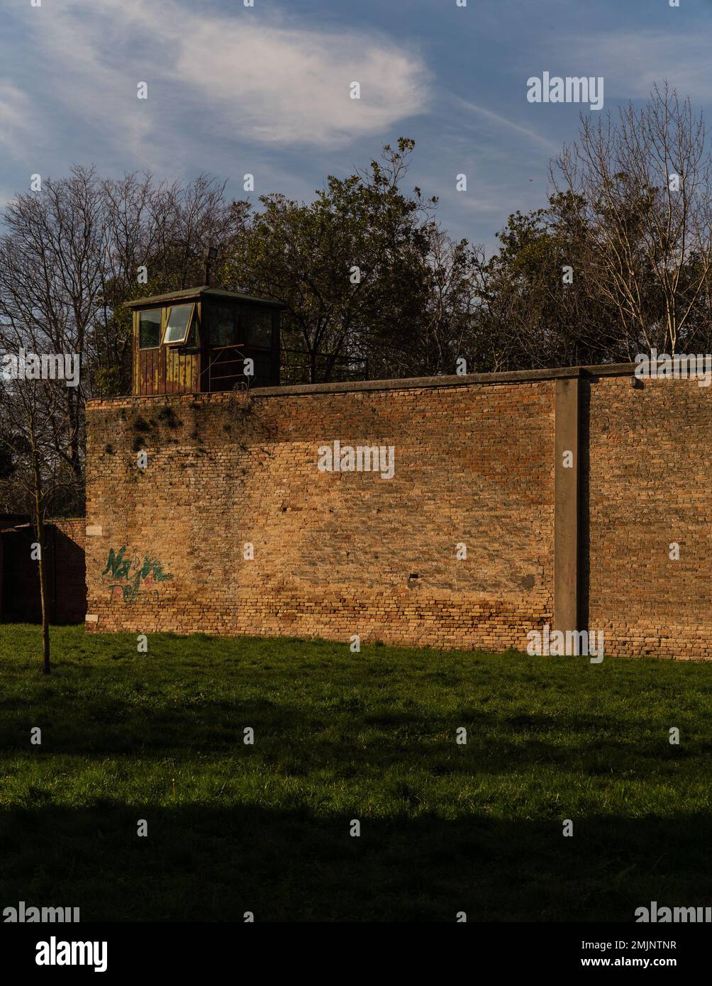 Brick wall of old ex prison in Venice, Italy Stock Photo - Alamy