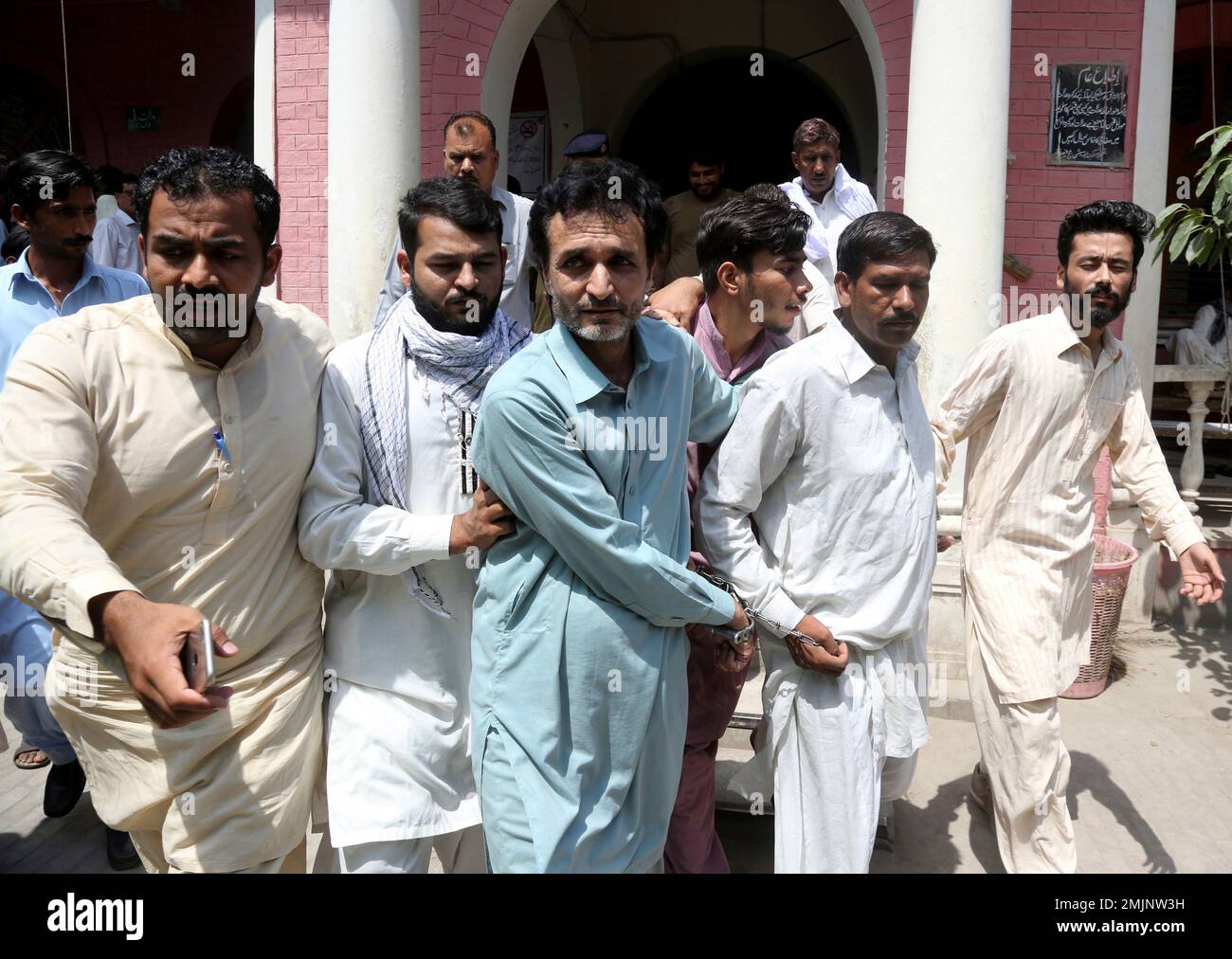In this May 15, 2019, photo, officials of Pakistan's Federal ...