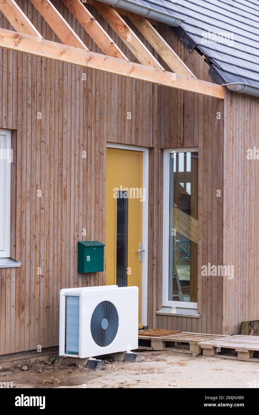 Heat pump at new sustainable house in Olstergaard a sustainable ...