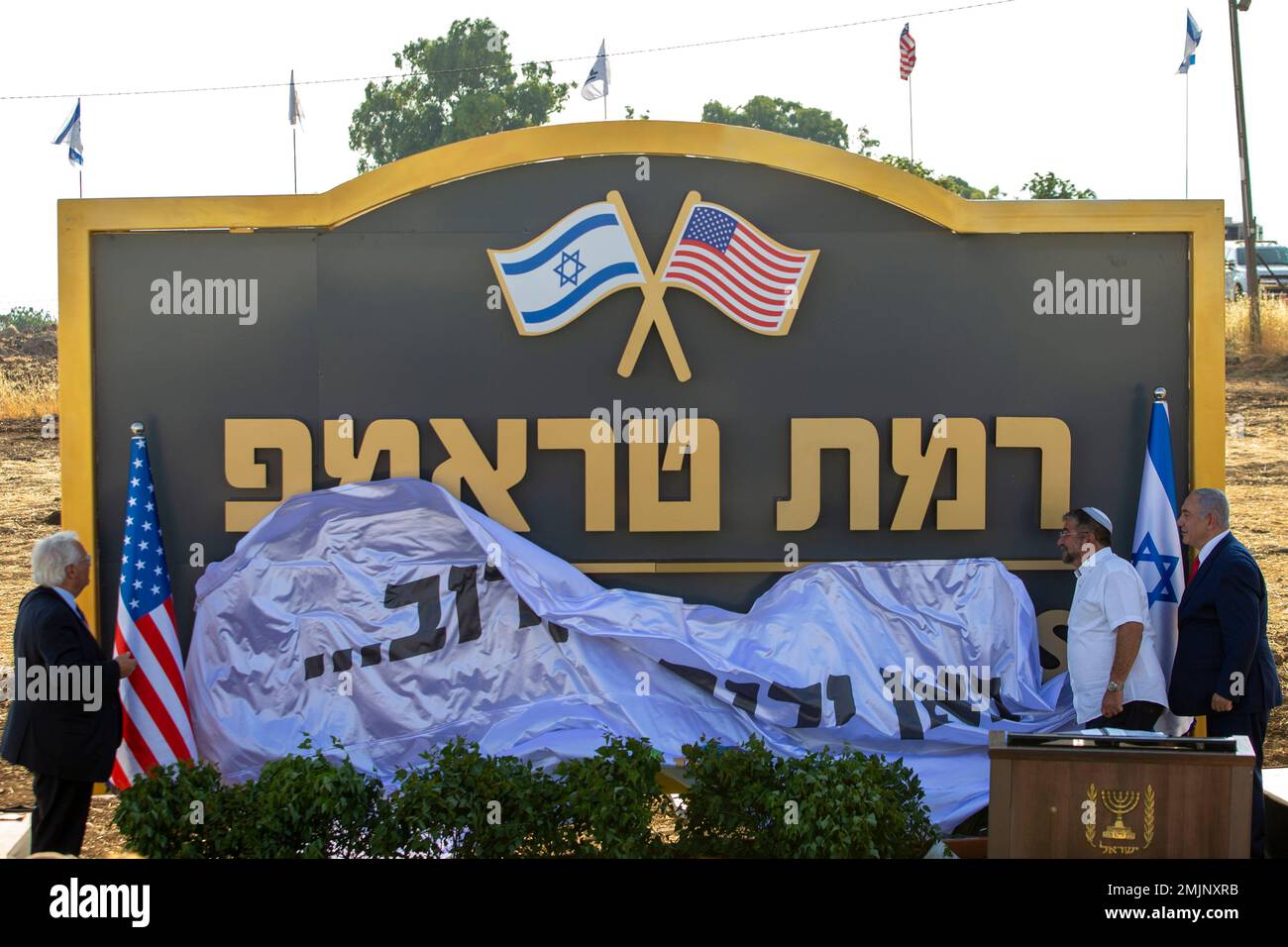 United States Ambassador to Israel David Friedman, left ,Israeli Prime ...