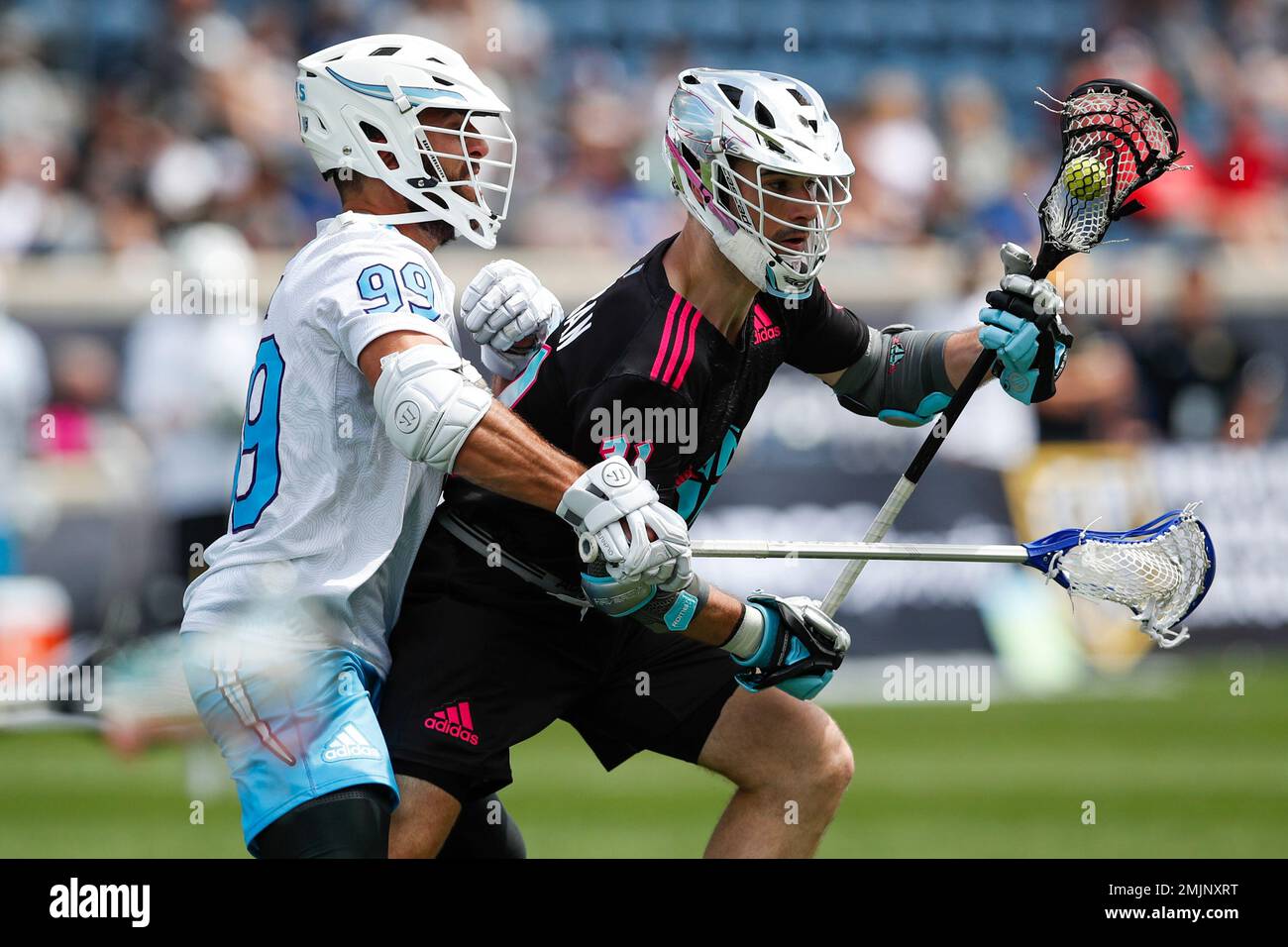 Chrome's John Ranagan and Atlas' Paul Rabil battle during a Premier ...
