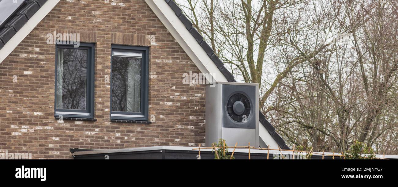 Heat pump at sustainable house in Olstergaard a sustainable circular ...