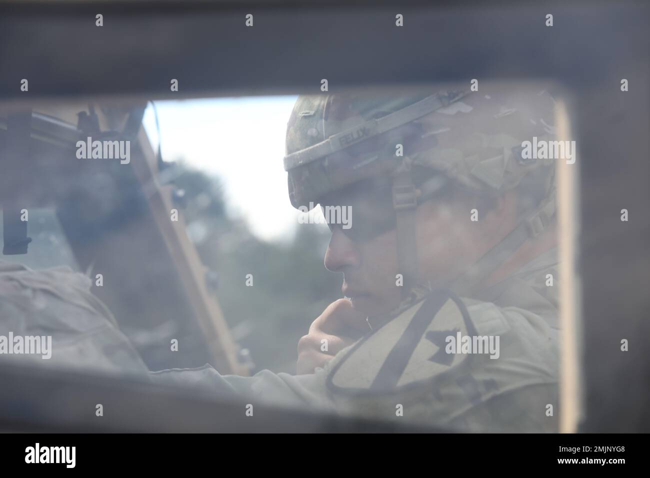 U.S. Army soldiers assigned to 2-82 Field Artillery Regiment, 3rd ...