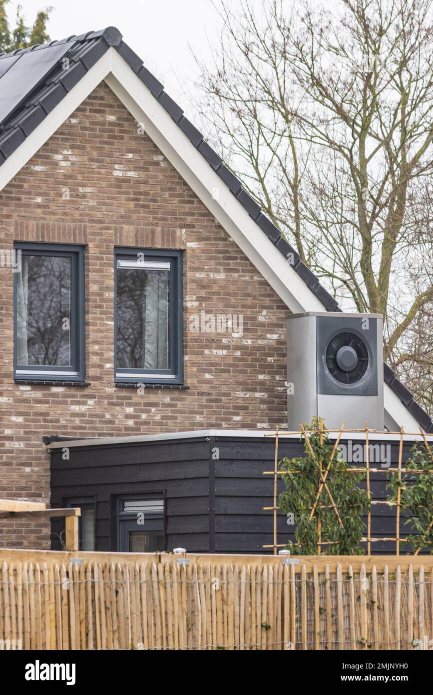 Heat pump at sustainable house in Olstergaard a sustainable circular ...