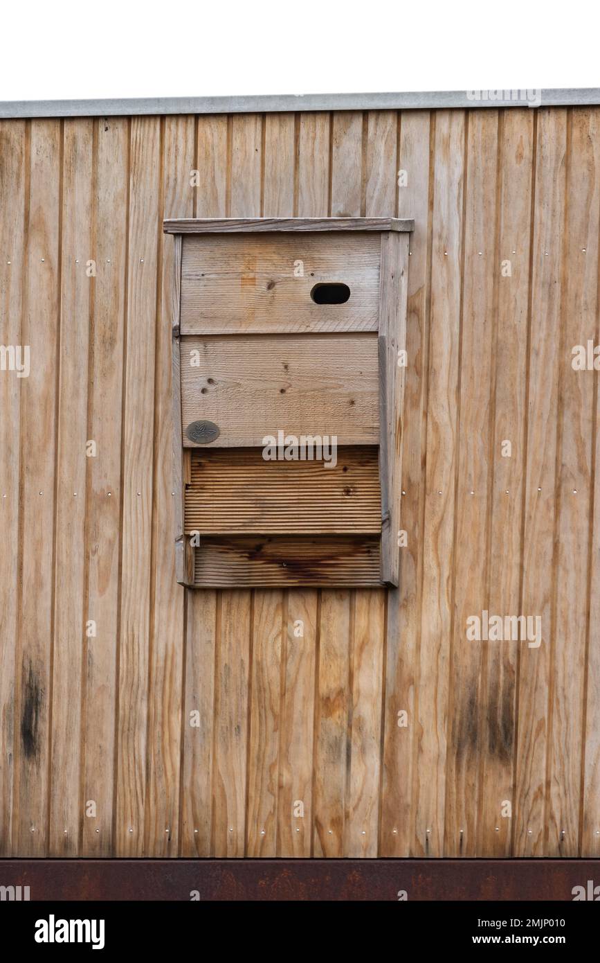 Swallow bird houses at sustainable houses in Olstergaard sustainable ...