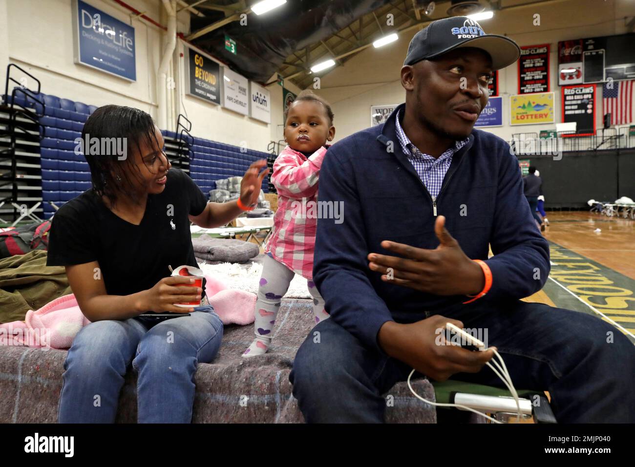 In this June 13, 2019 photo, Prince Pombo speaks about his family's ...