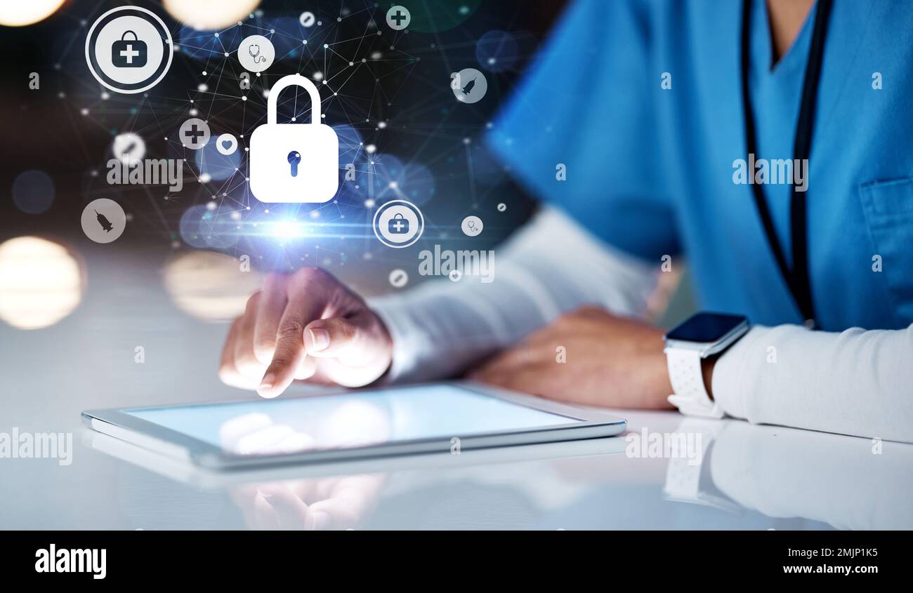 Doctors working digital security lock hi-res stock photography and ...