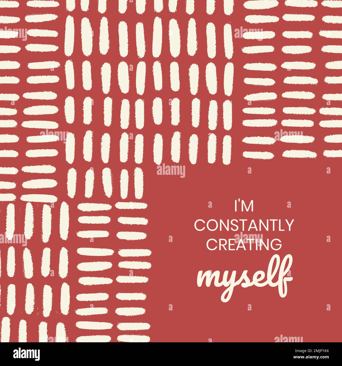 Instagram post template vector, vintage fabric pattern, I'm constantly ...