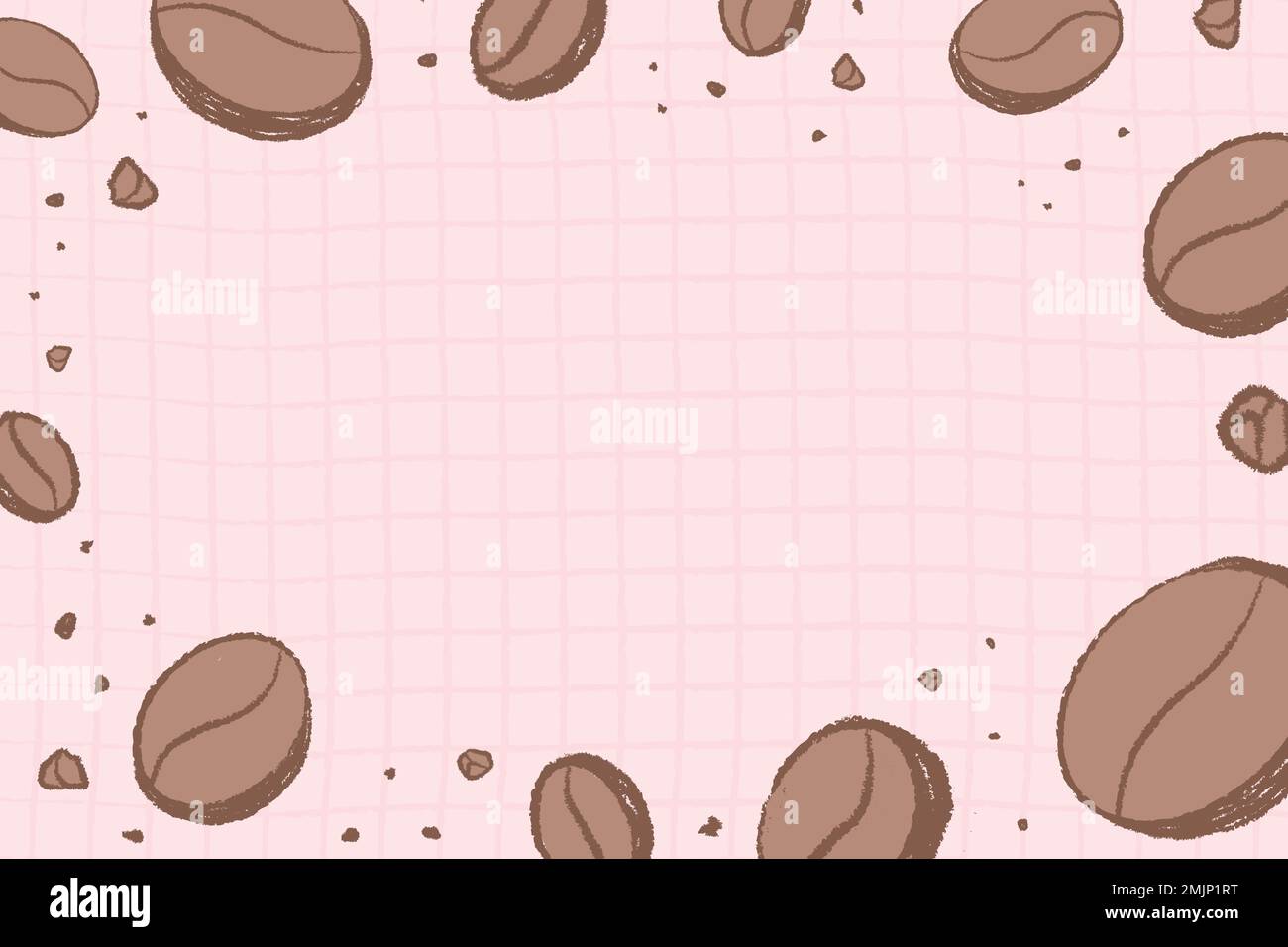 Coffee frame background, pink wallpaper vector Stock Vector Image & Art ...