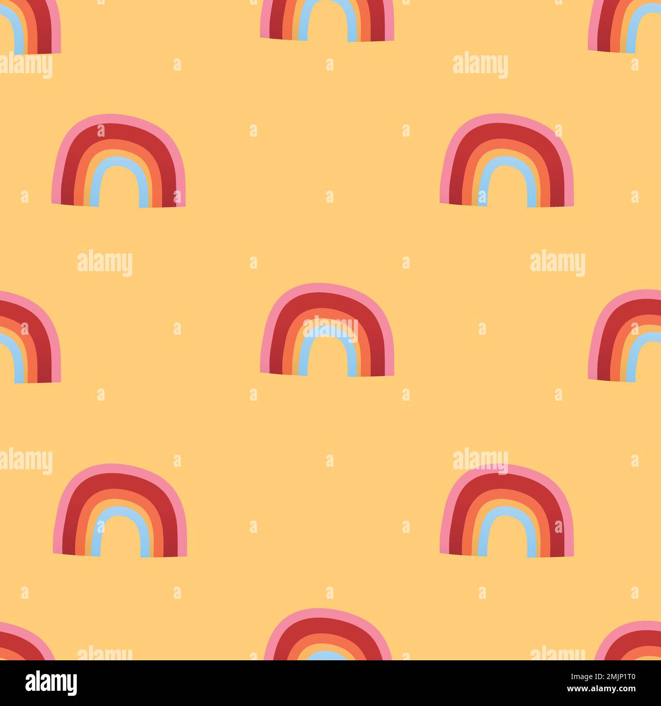 Cute seamless kids pattern background, rainbow vector illustration ...