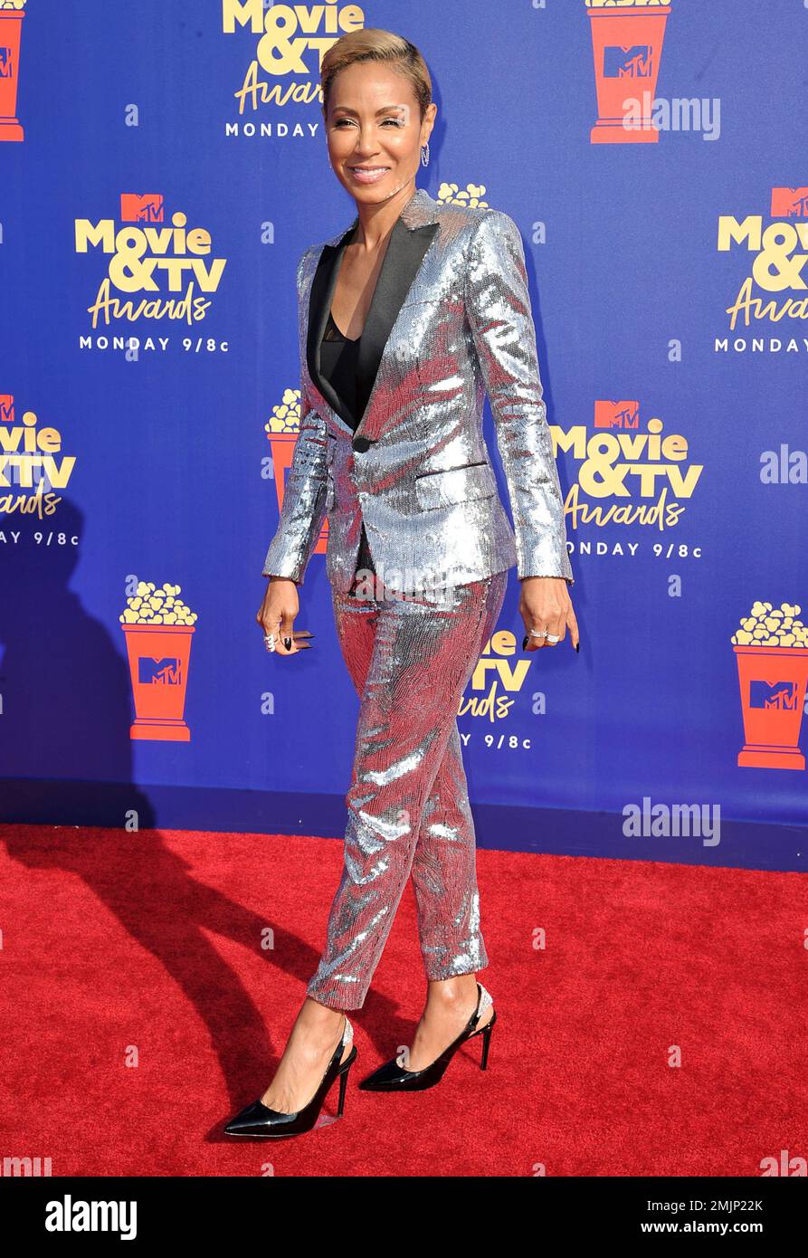 Jada Pinkett Smith arrives at the MTV Movie and TV Awards on Saturday ...