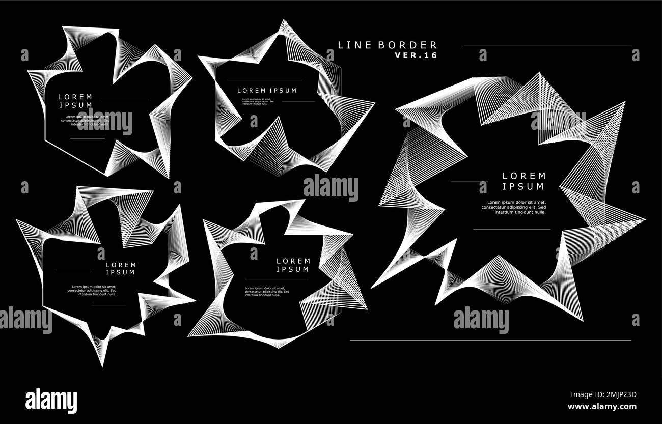Hexagon abstract lines border design vector. Hexagonal lines abstract ... Hexagon abstract lines border design vector. Hexagonal lines abstract ...