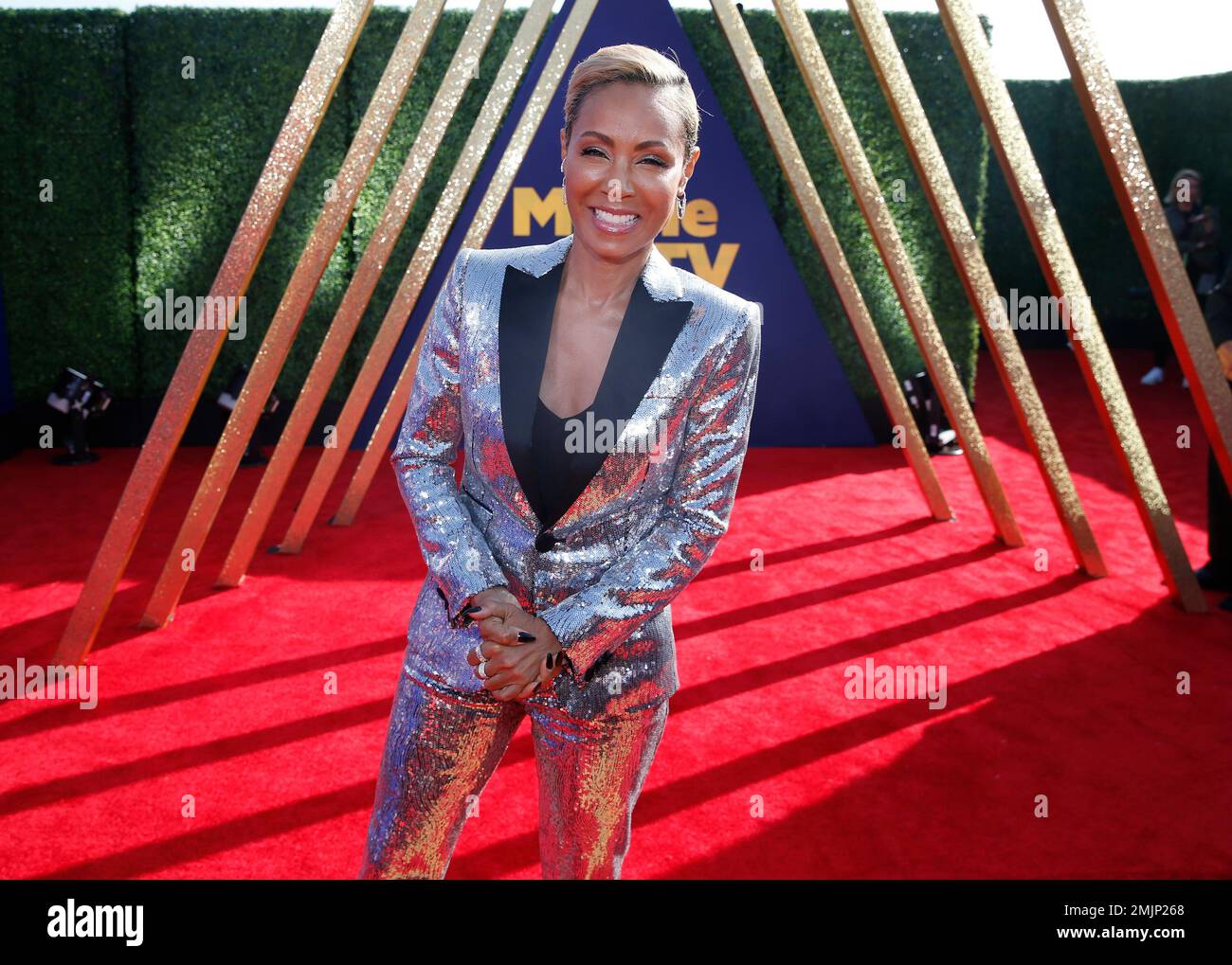 Jada Pinkett Smith arrives at the MTV Movie and TV Awards on Saturday ...