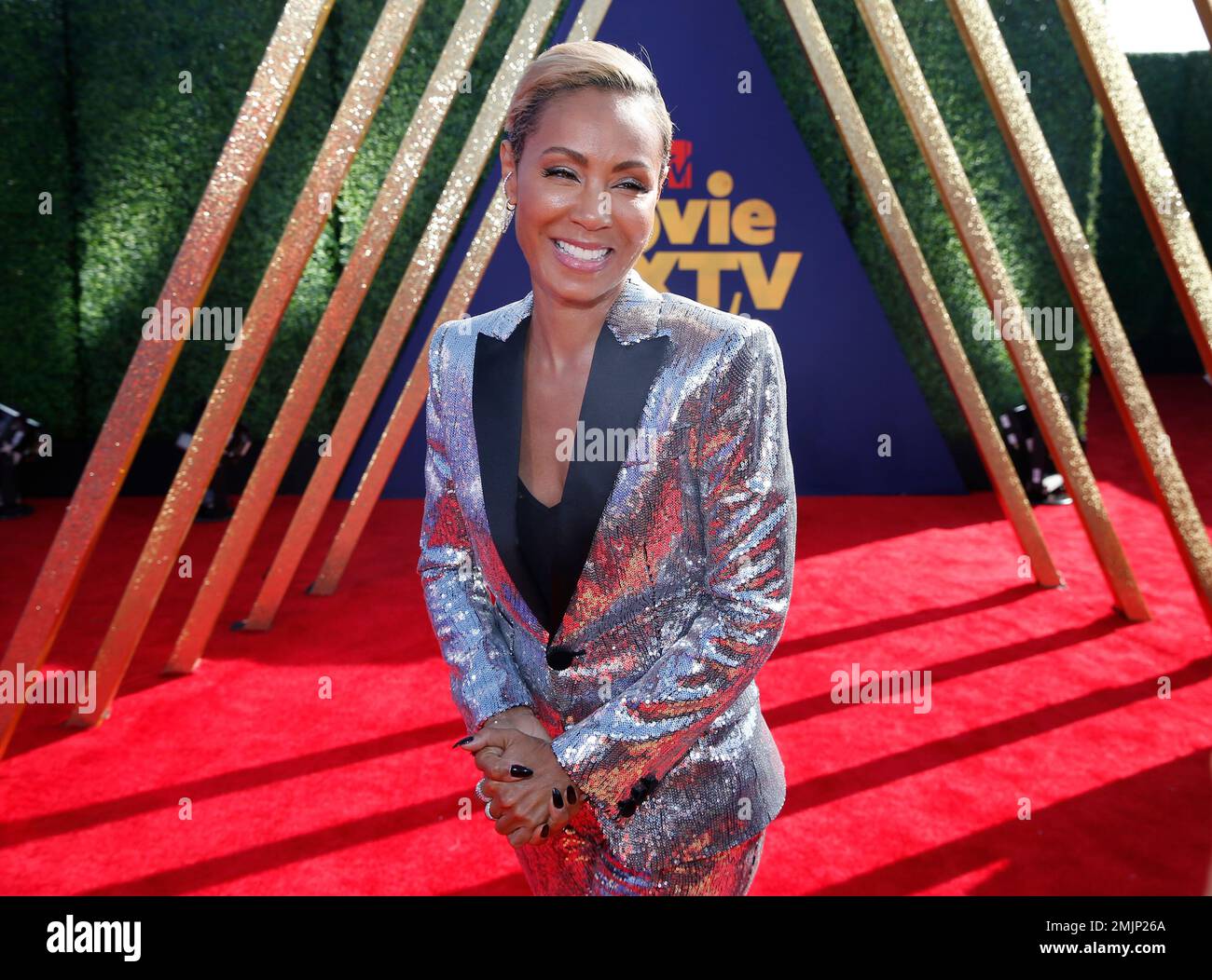 Jada Pinkett Smith arrives at the MTV Movie and TV Awards on Saturday ...