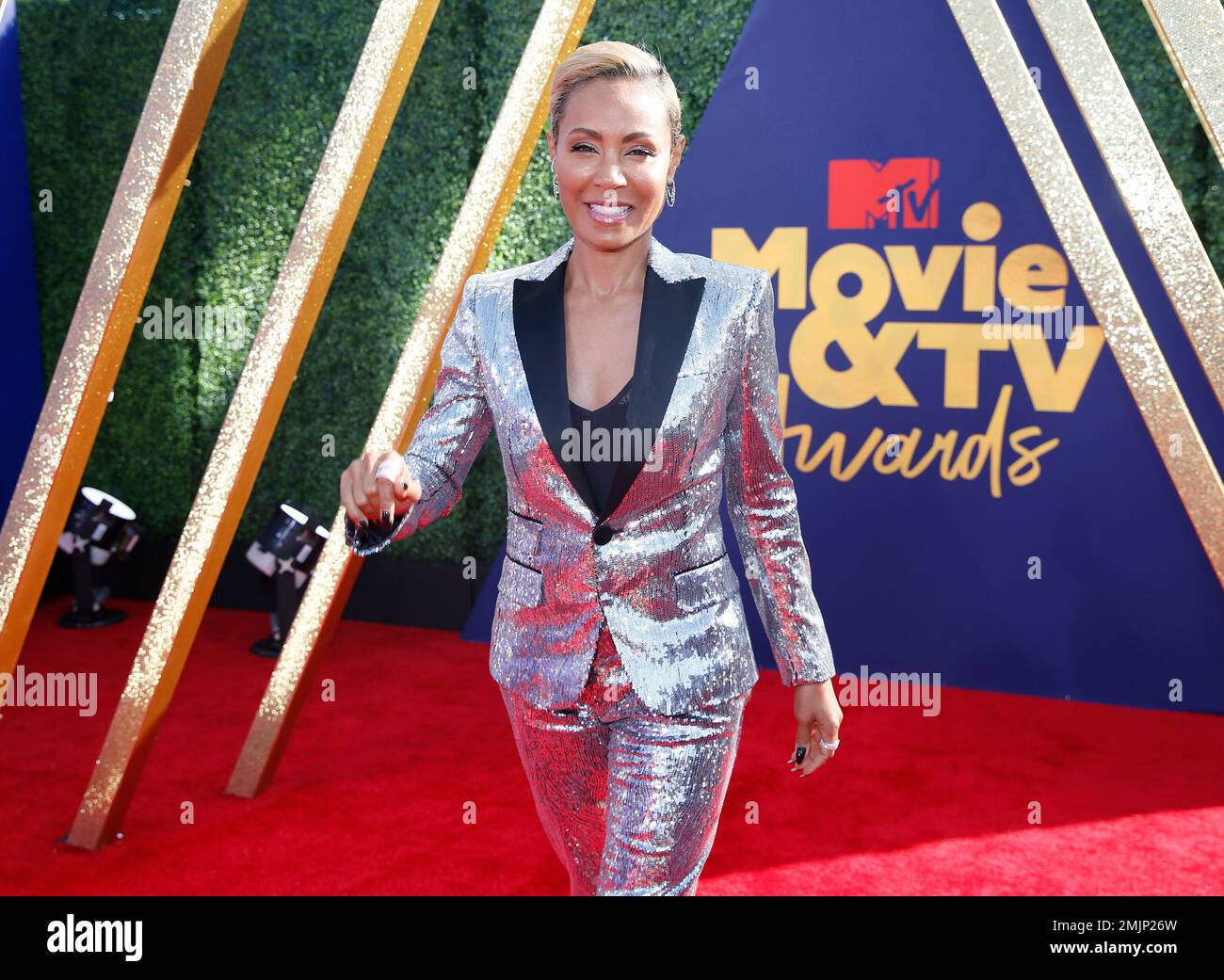 Jada Pinkett Smith arrives at the MTV Movie and TV Awards on Saturday ...