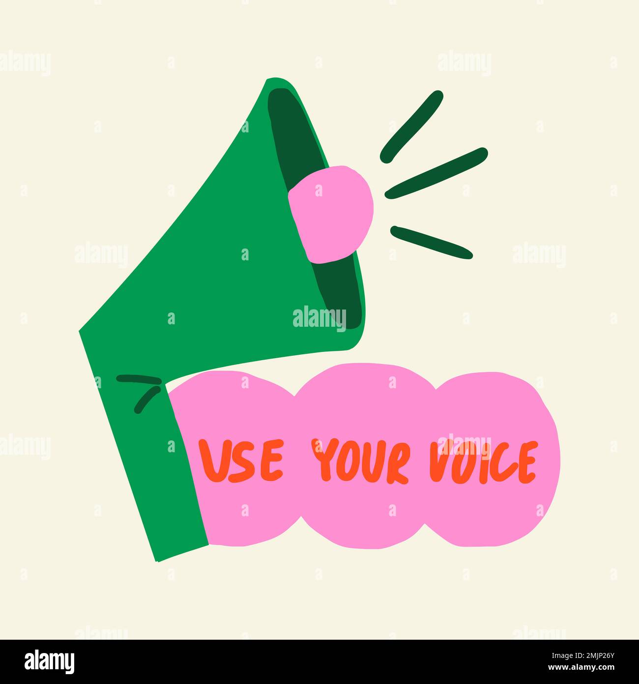 User your voice speaker sticker collage element vector Stock Vector ...