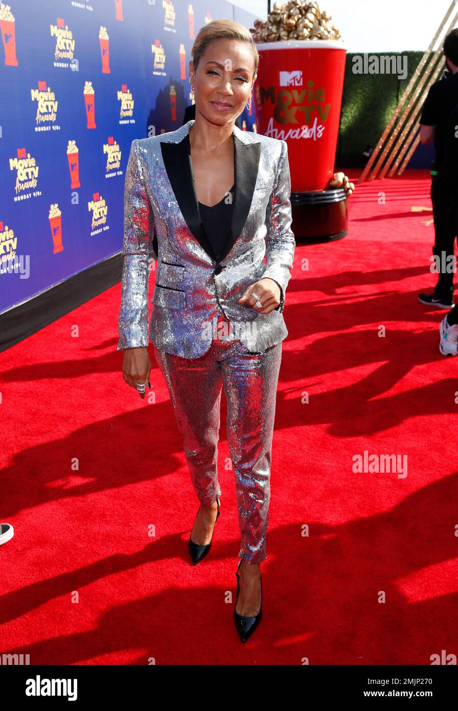 Jada Pinkett Smith arrives at the MTV Movie and TV Awards on Saturday ...