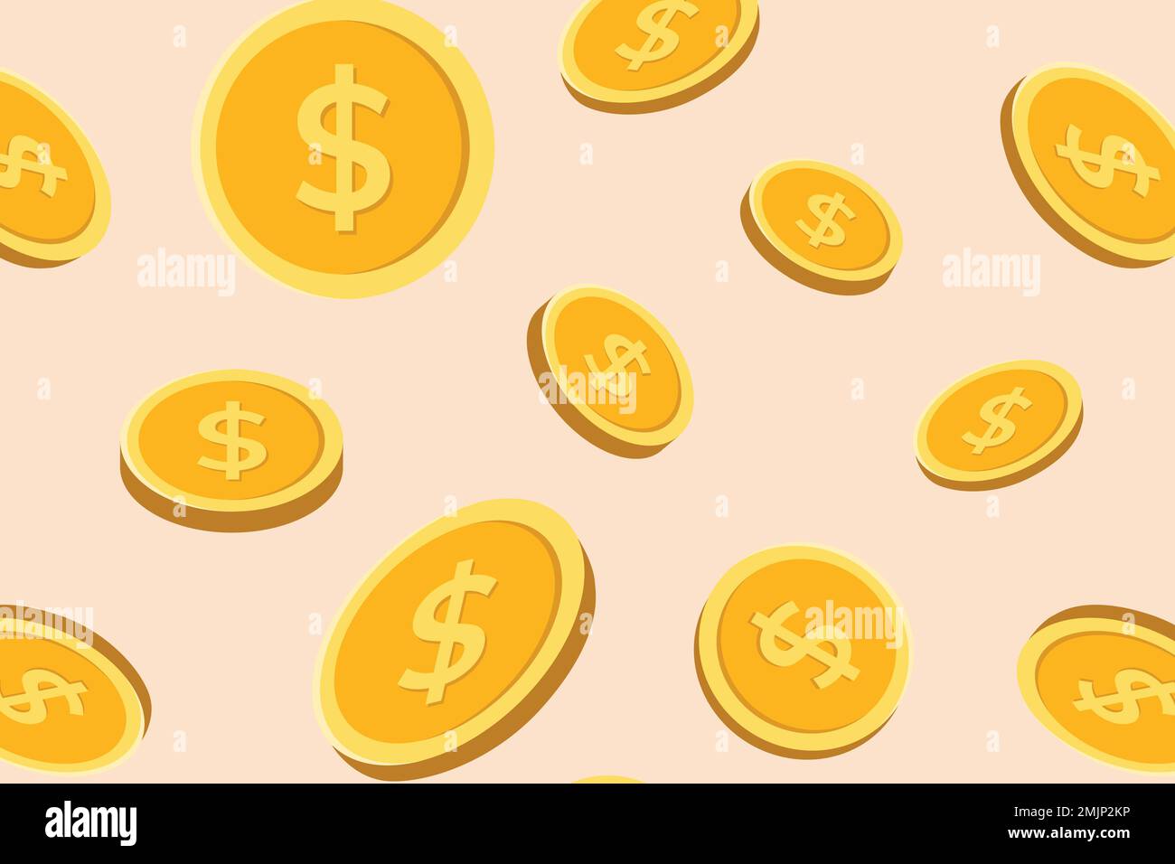 Gold coin pattern phone background/background wallpaper, money vector ...