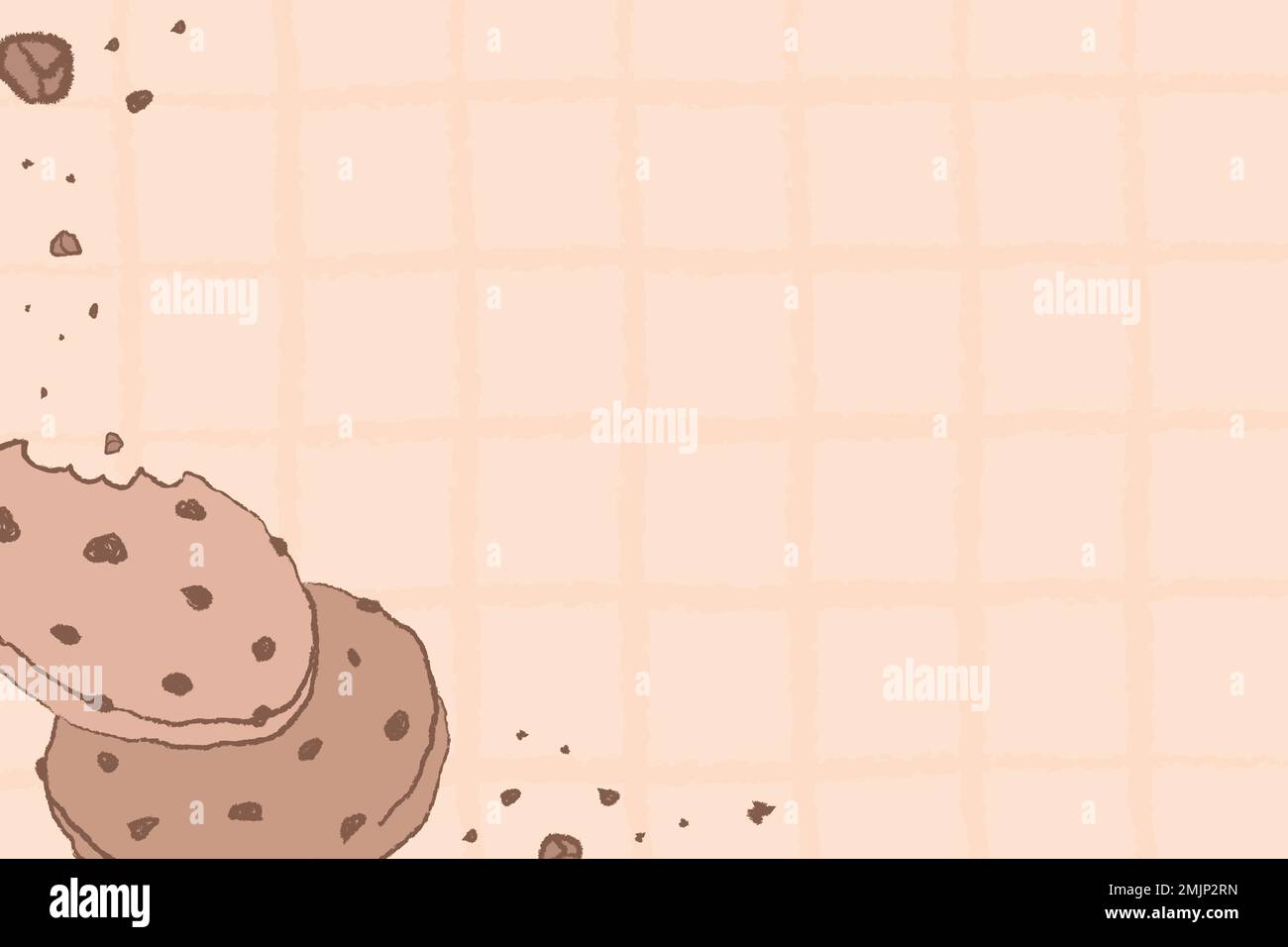 Cookie background, cafe wallpaper vector Stock Vector Image & Art - Alamy