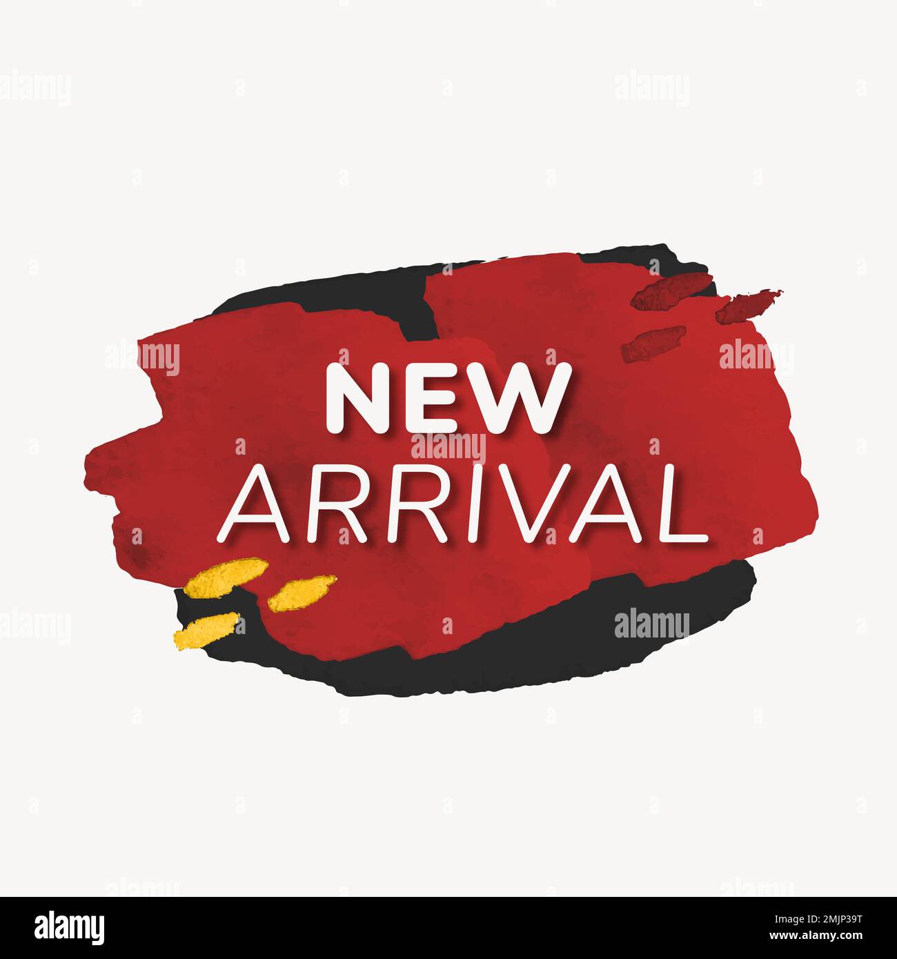 New arrival badge sticker, paint texture, shopping image vector Stock ...