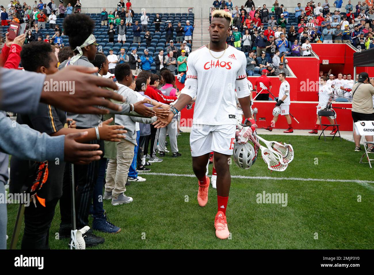 Chaos' Myles Jones takes the field before his game against Redwoods ...