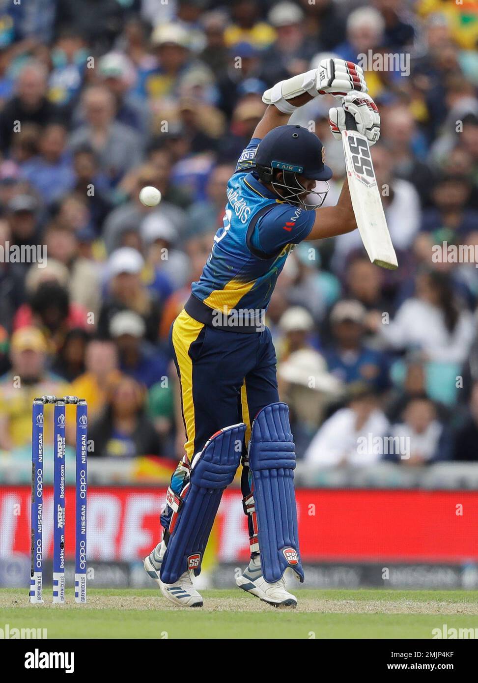 Sri Lanka's Kusal Mendis plays a shot during the World Cup cricket ...