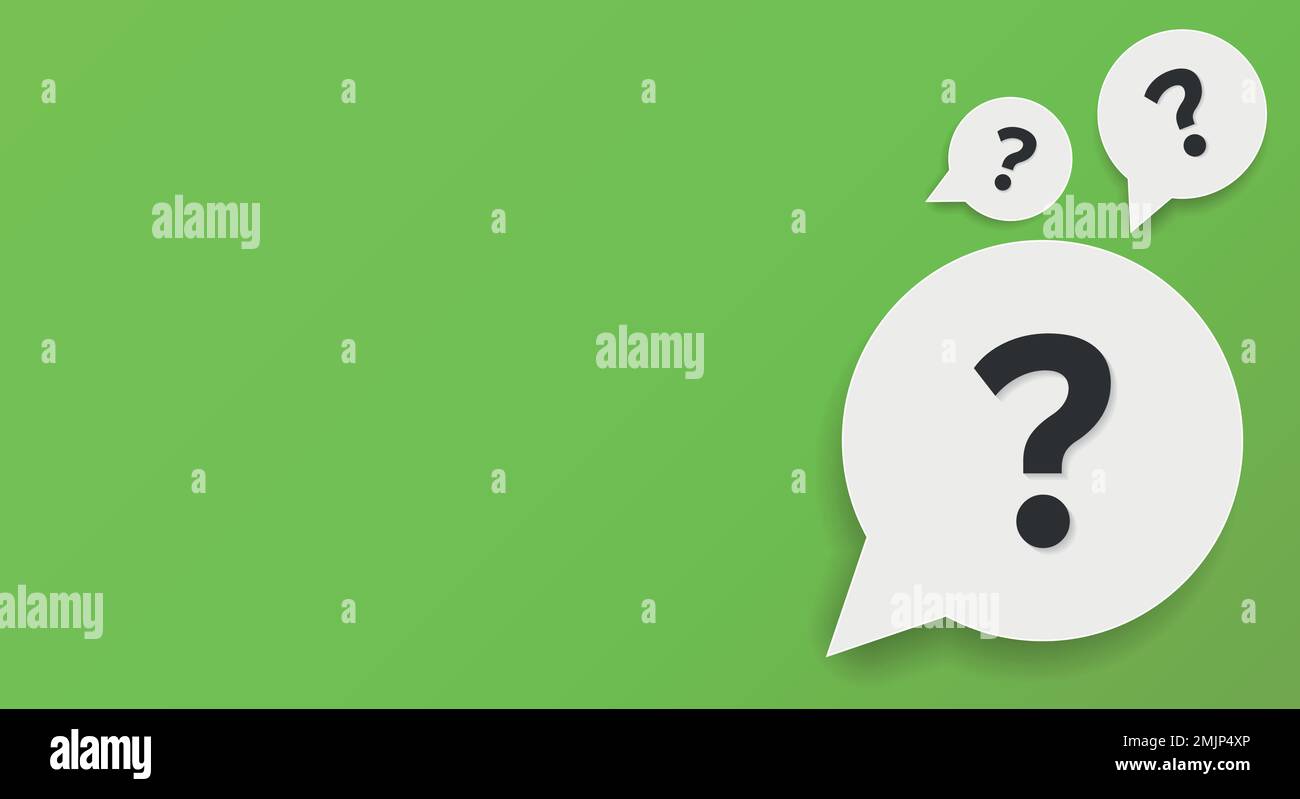 Question mark icon in flat style. Faq vector illustration on isolated ...