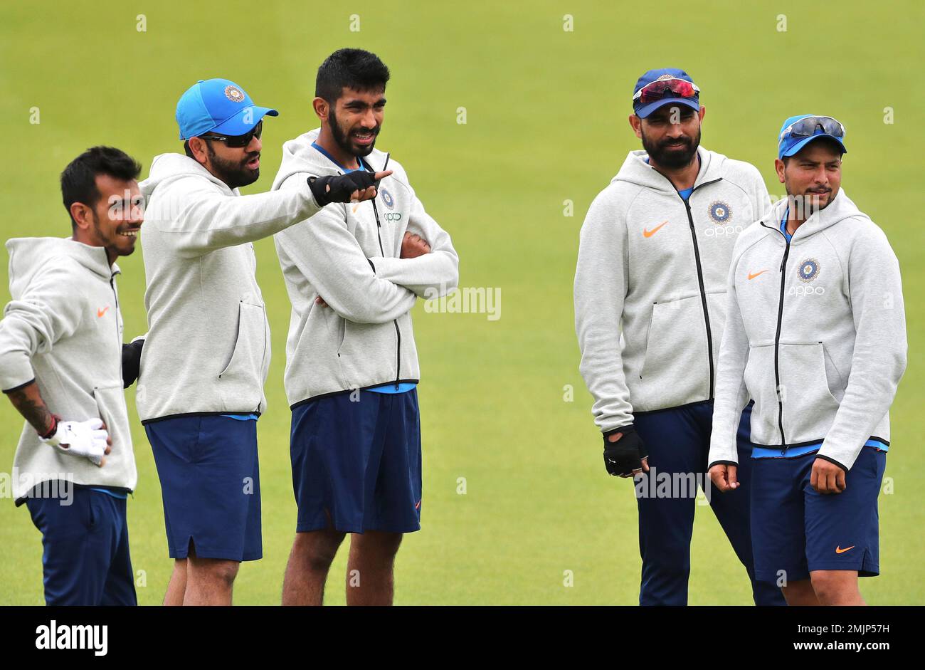 Indian players attend a training session ahead of their Cricket World ...