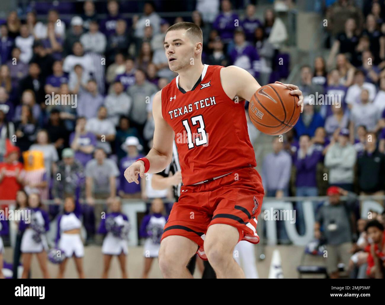 Texas Tech' Matt Mooney handles the ball during an NCAA college ...