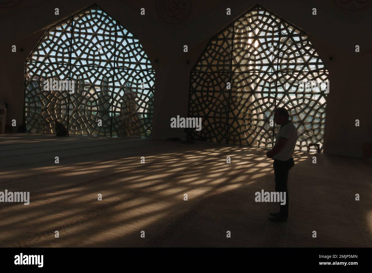 Islamic photo. A muslim man praying in the mosque. Classic islamic ...