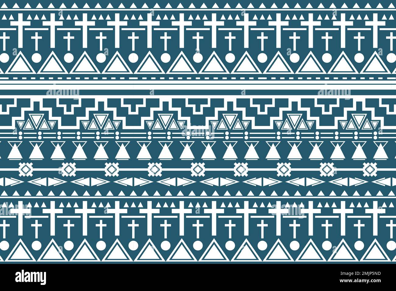 Tribal seamless pattern, blue background vector Stock Vector Image ...