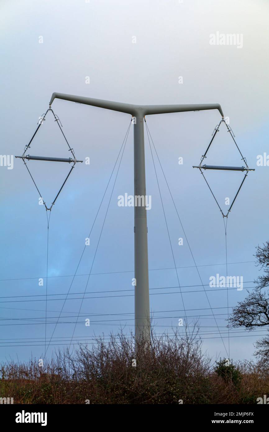 The new t-pylon under construction Stock Photo - Alamy