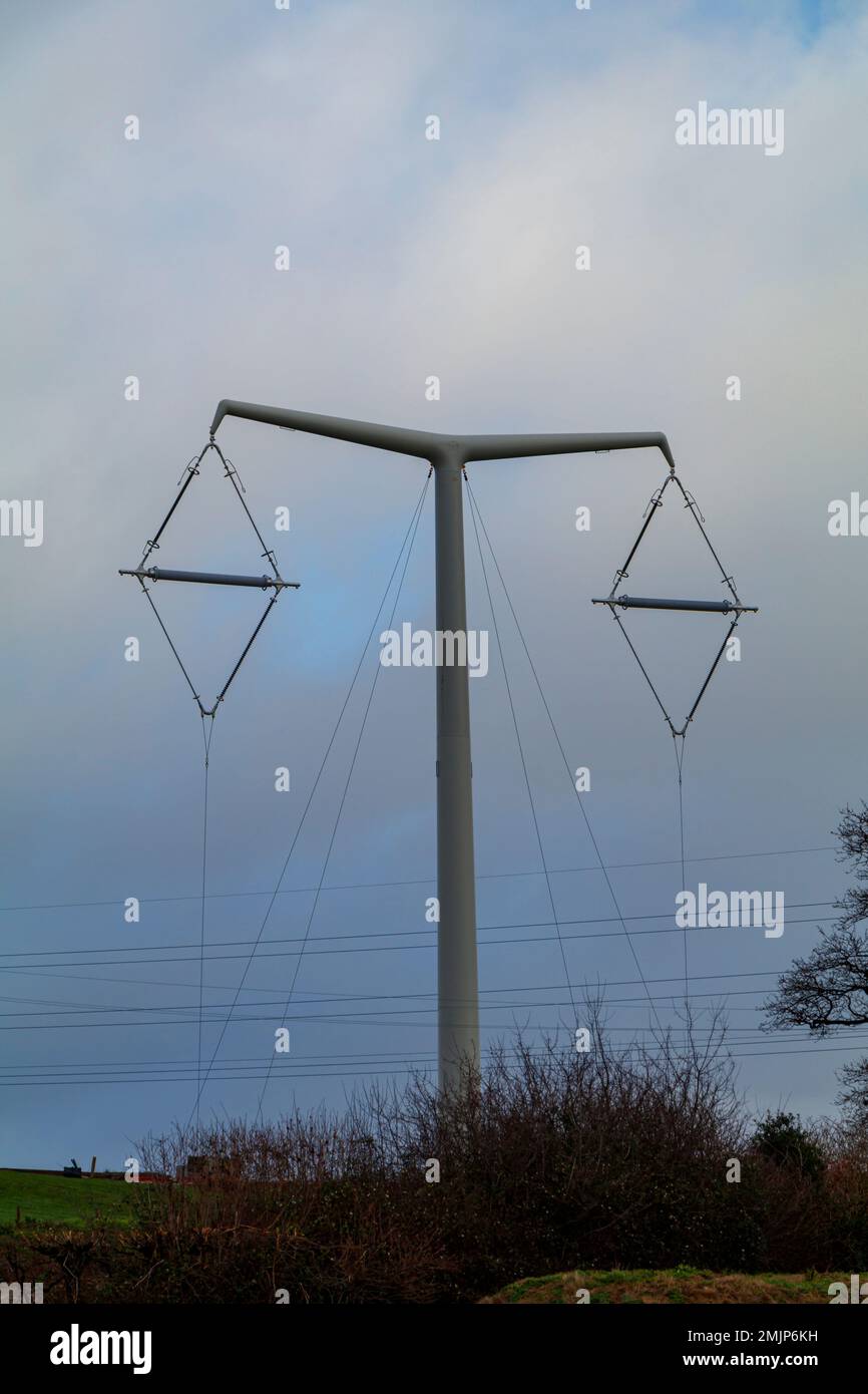 The new t-pylon under construction Stock Photo - Alamy