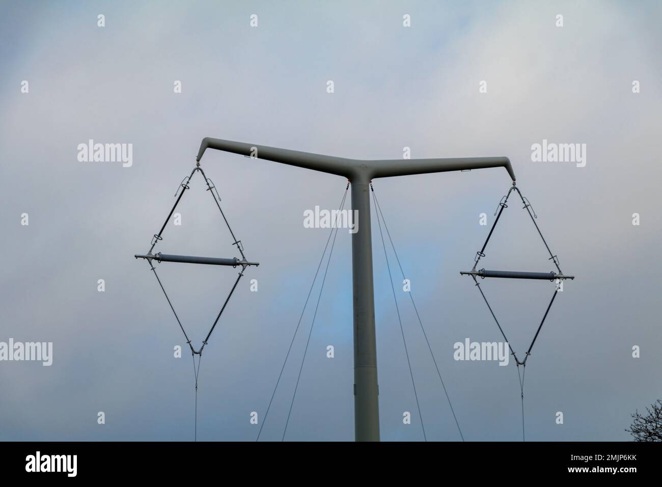 The new t-pylon under construction Stock Photo - Alamy