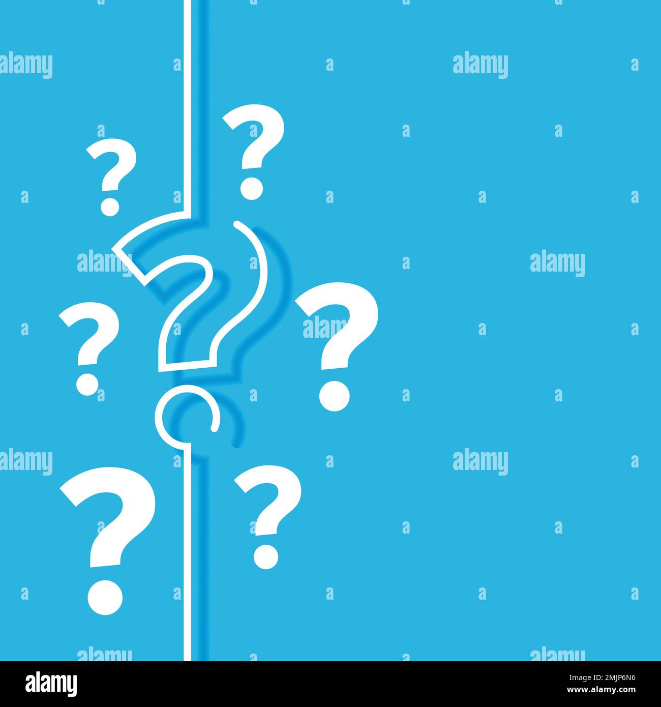 Question mark icon in flat style. Faq vector illustration on isolated background. Ask help sign ...