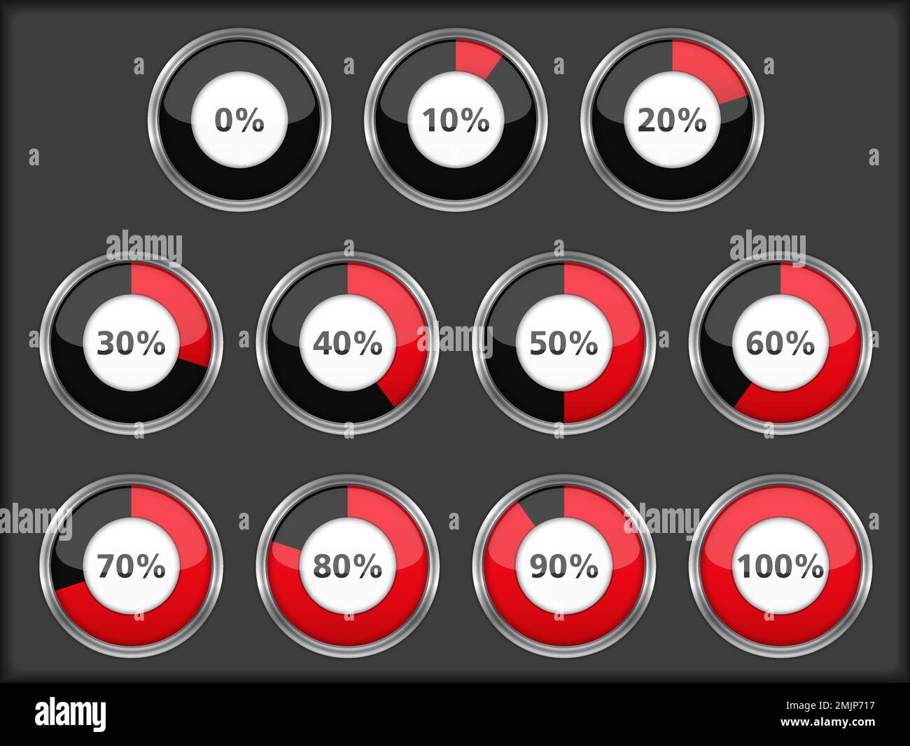 Progress indicators set, vector eps10 illustration Stock Vector Image ...