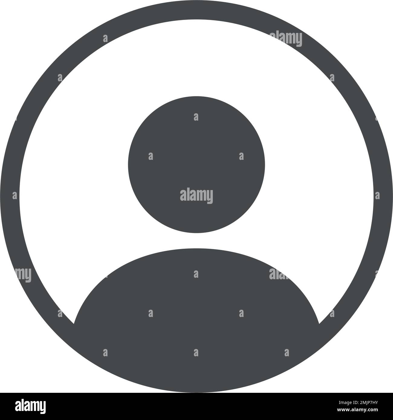 User profile icon in flat style. Member avatar vector illustration on ...