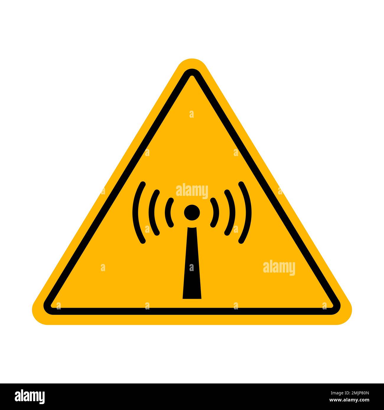 Beware Non ionizing radiation icon vector for graphic design, logo ...